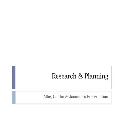 Research & Planning | PPT