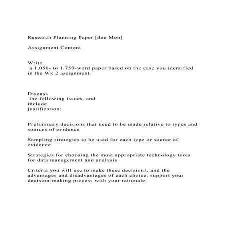 Research Planning Paper [due Mon]Assignment ContentWri.docx