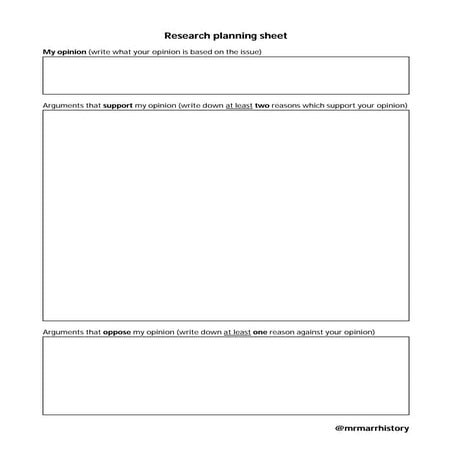 Research planning sheet | PDF