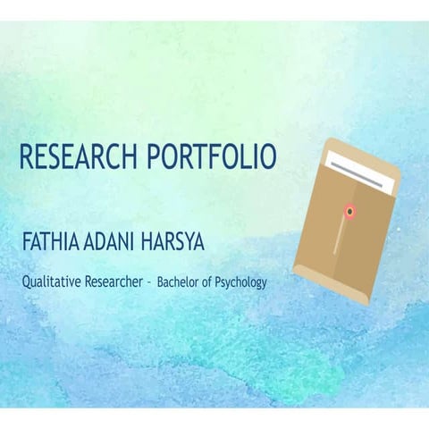 Research portfolio - Fathia Adani H | PPT