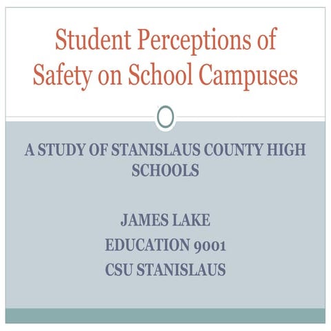 Student Safety Research Presentation | PPT