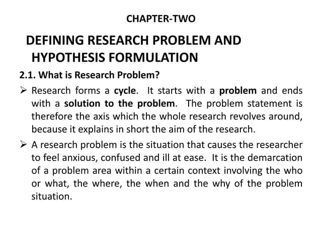 A RESEARCH PROBLEM | PPTX