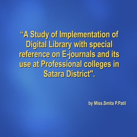Research_Praposal_Digital_Library with special reference to e-journal | PPT
