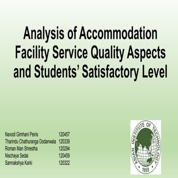 Analysis of Accommodation Facility Service Quality Aspects and Students ...