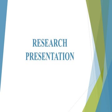 RESEARCH PRESENTATION FOR DESSERTATION THESIS | PPTX