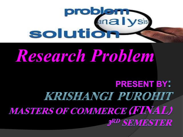 TITLE AND RESEARCH PROBLEM | DOCX | Science