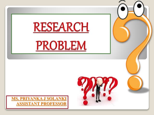 Identification of research problem | PPTX