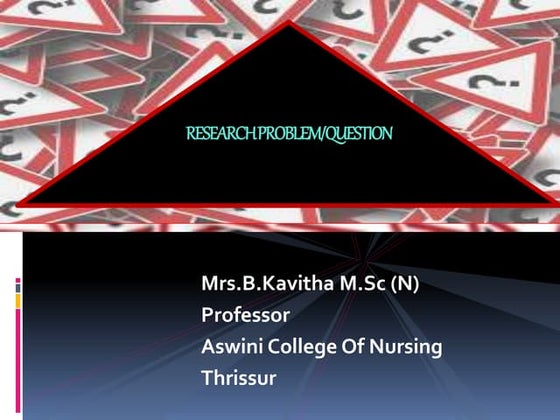 FORMULATION OF RESEARCH PROBLEM | PPTX | Science