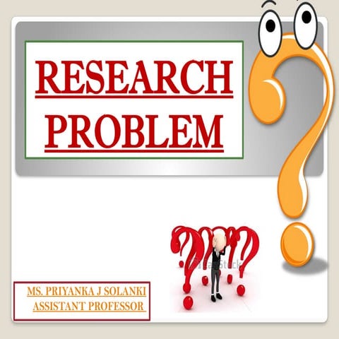 A RESEARCH PROBLEM | PPTX