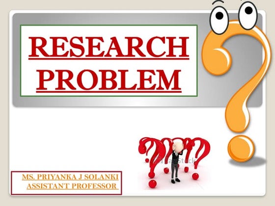 Identification of research problem | PPTX