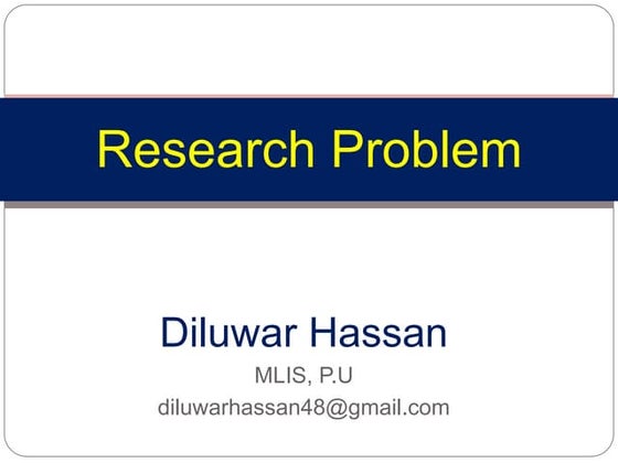 Formulation of Research Problem - Meaning, Definition, Components ...