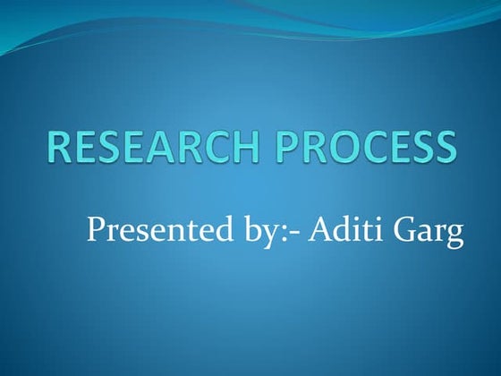 Research process | PPTX | Science