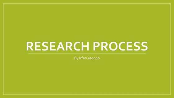 Steps in research process | PPT