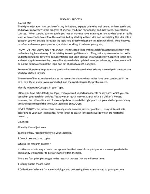 Research Procedures - Steps of Research - Mass Media Research.pptx | Science