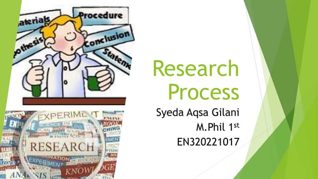 Research process | PPTX | Science