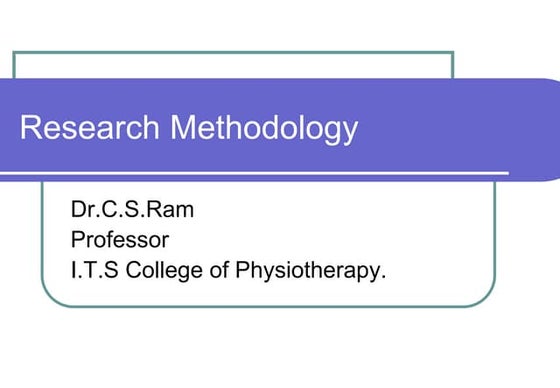 Research Methodology Syllabus and Topics | PDF