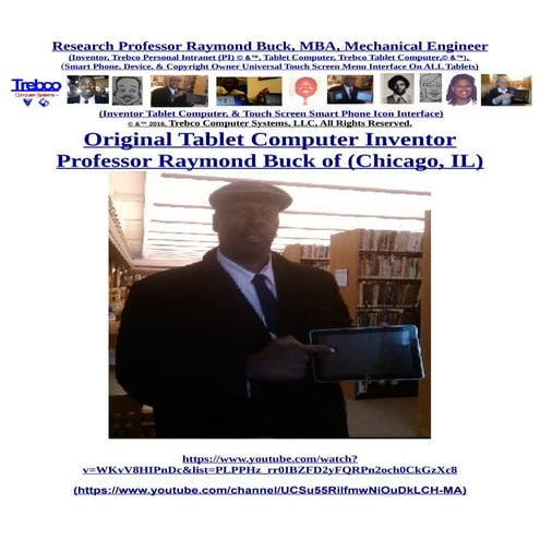 Research Professor Raymond Buck (Inventor, Tablet Computer) | PDF