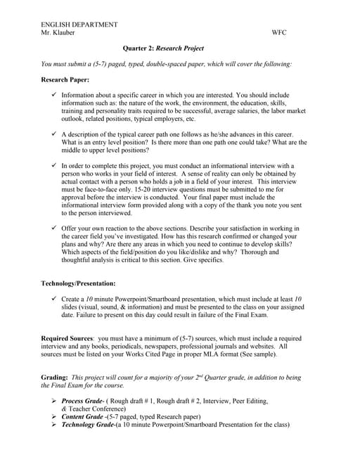 Research paper point breakdown | DOC | Educational Assessment | Education