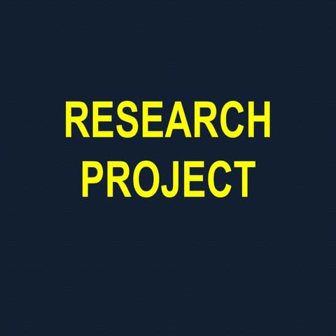 Research Project - INTRO | PPT