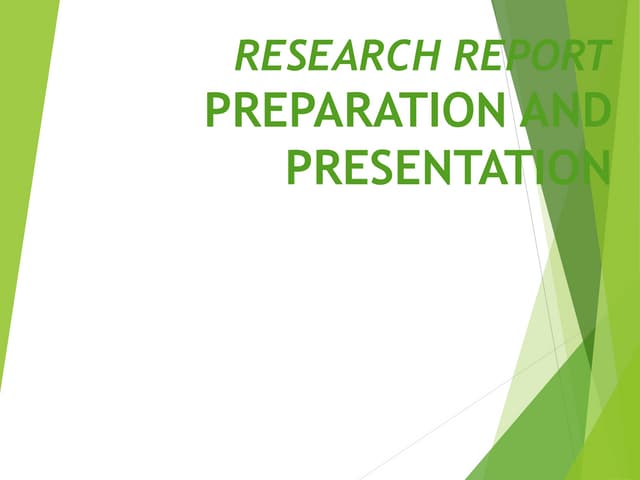 Reporting and Presenting Research Findings | PPT