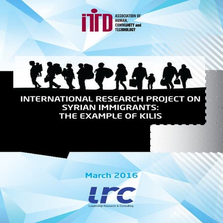 International Research Project for Syrian Immigrants in Turkey by Fatih ...
