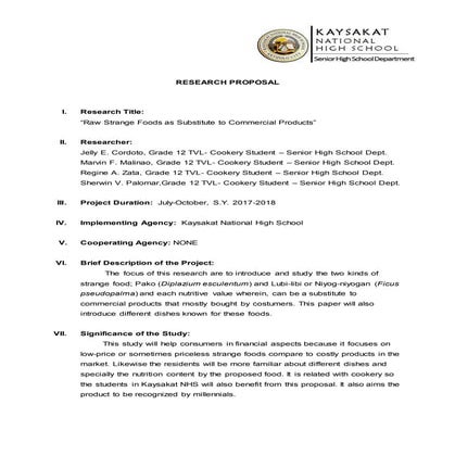 Example of a Research proposal | DOCX