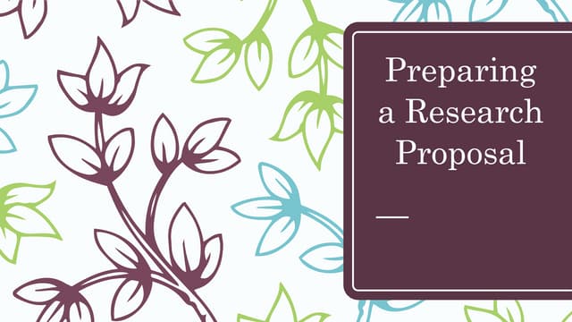 Steps of Writing a Research Proposal | PPTX
