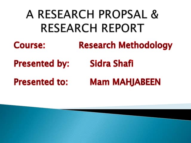 Steps of Writing a Research Proposal | PPTX