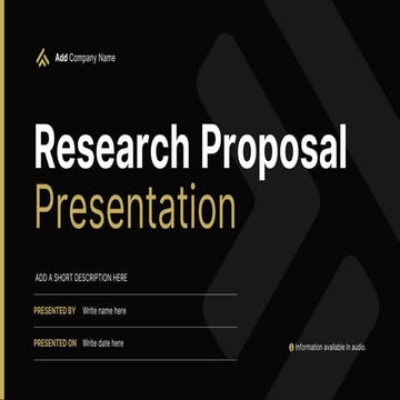 Research Proposal Business Presentation in Black Gold White Simple ...