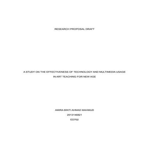 Research proposal draft copy | PDF