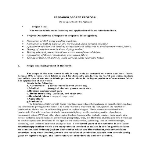 Research proposal fall 2010 | PDF