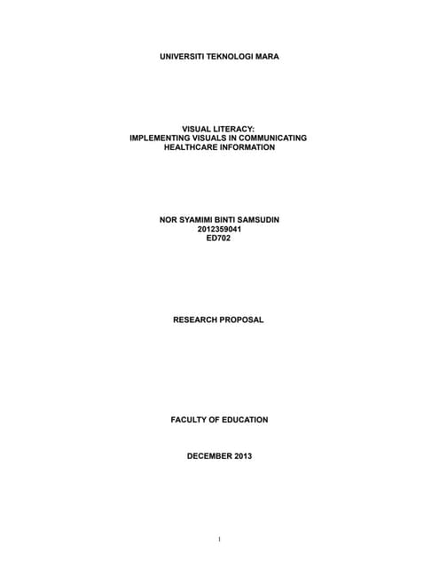 Nursing Thesis Proposal Format | DOC