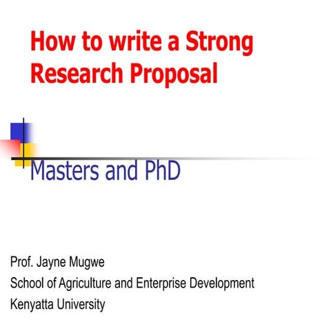 How to Write a Strong Research Proposal | PPT