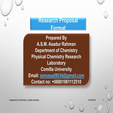 How to write a Research proposal ppt | PPTX