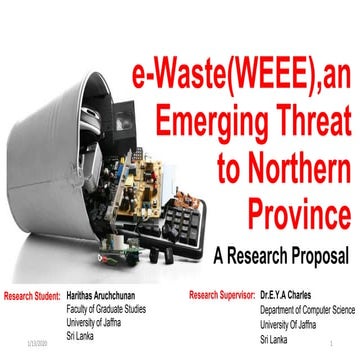 Research Proposal Presentation on e-waste | PPTX