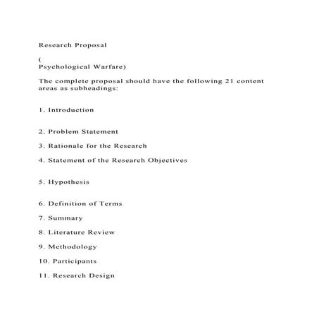 Research Proposal(Psychological Warfare)The complete pro.docx
