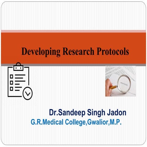 research protocol By Sandeep.pptx | Medical Health
