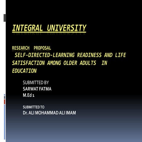 self directed learning | PPTX