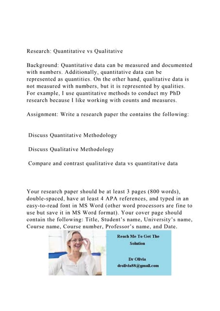 Background Quantitative data can be measured and documented w | PDF