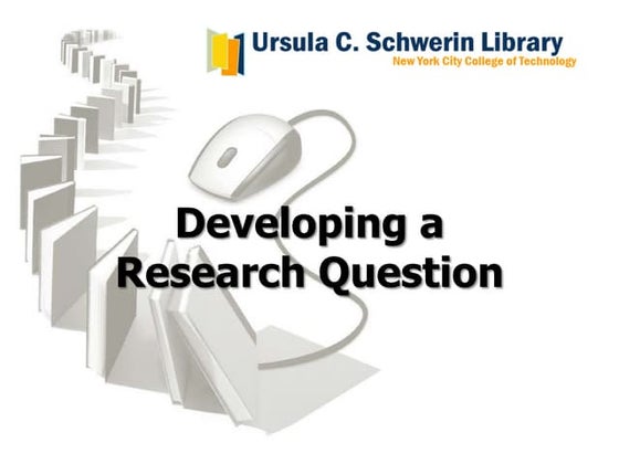 Research question presentation | PPTX | Education