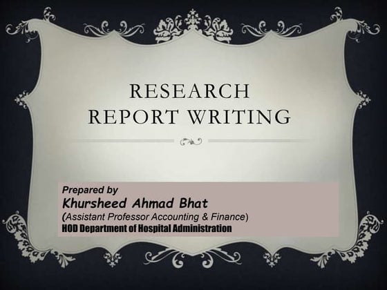 1123 report writing | PPT