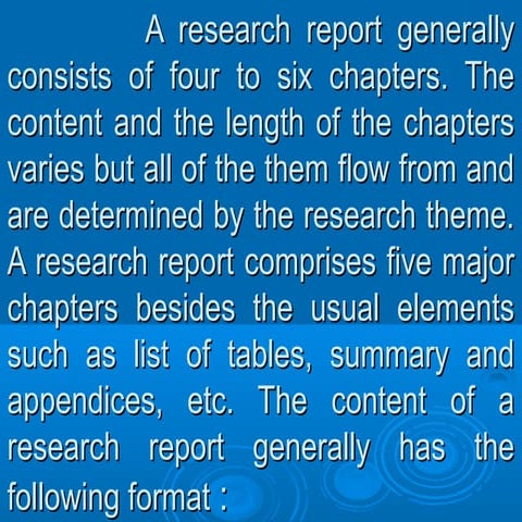 Research report | PPT