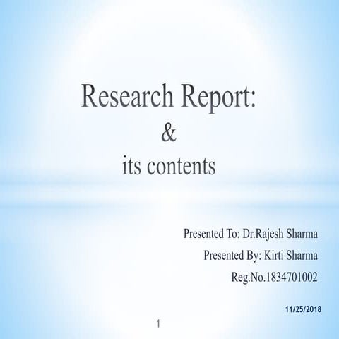 Research report | PPTX