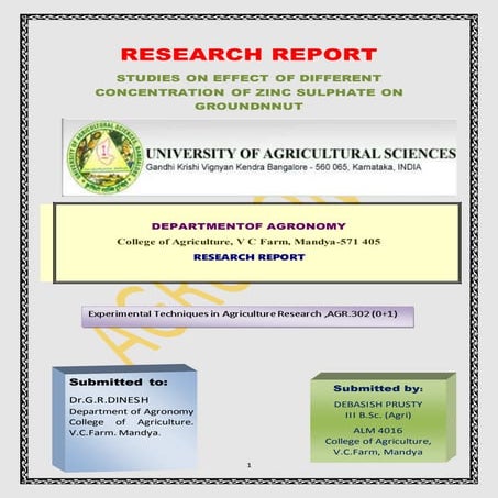 effect of zinc sulphate on groundnut | DOCX