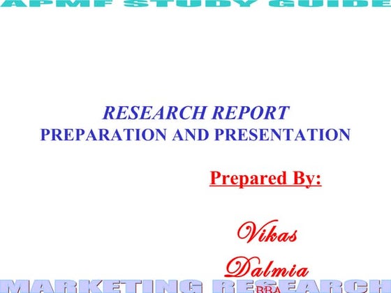 Format of research report | PPT