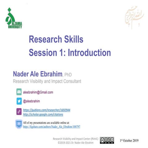 Research Skills Session 1: Introduction | PPT