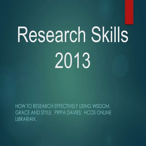 Research skills 101 | PPT