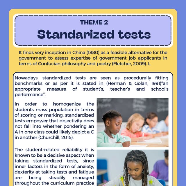 Theme 2 - Standarized tests | PDF | Standardized Testing | Educational ...