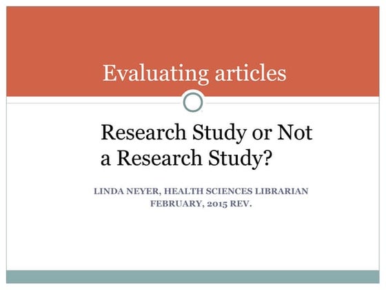Research not research | PPT