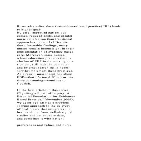 Evidence-Based Practice -research methods | PPTX